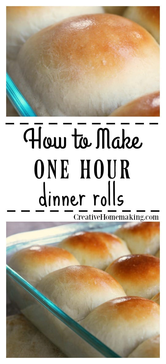 One Hour Dinner Rolls: Quick and Easy Homemade Rolls! - Creative Homemaking