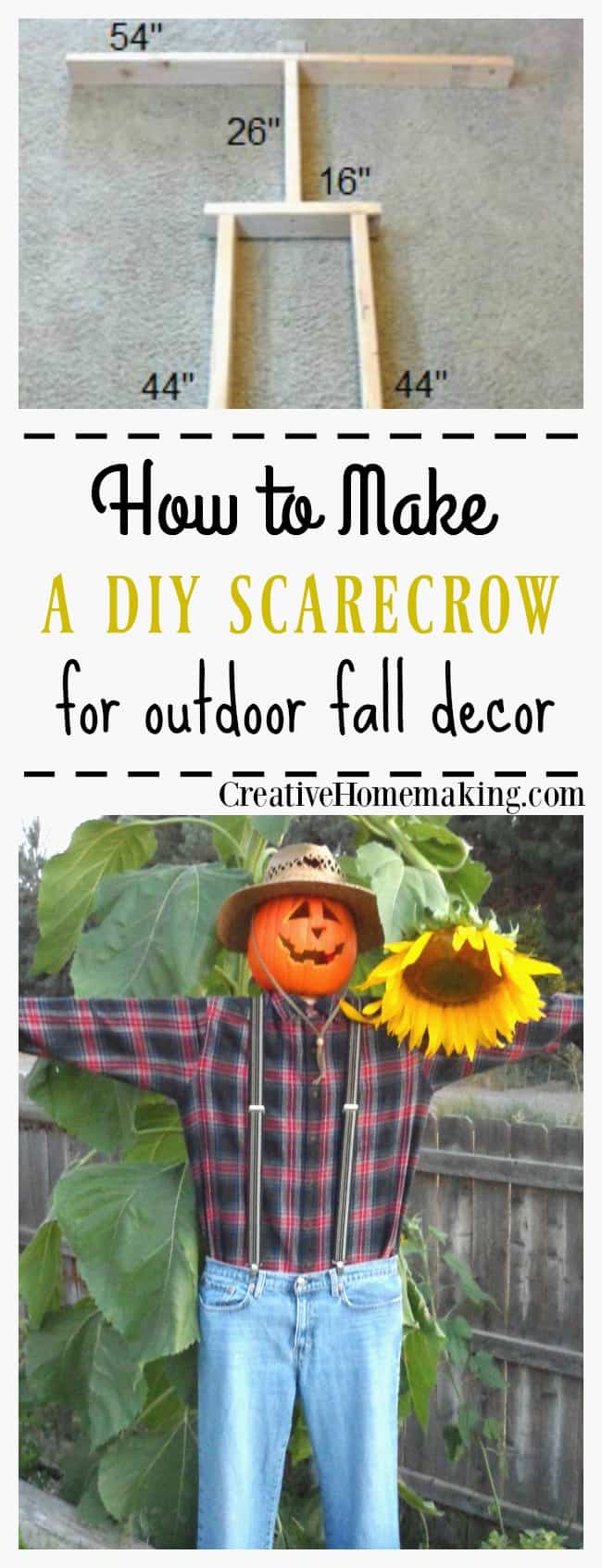 DIY Scarecrow for Fall - Creative Homemaking