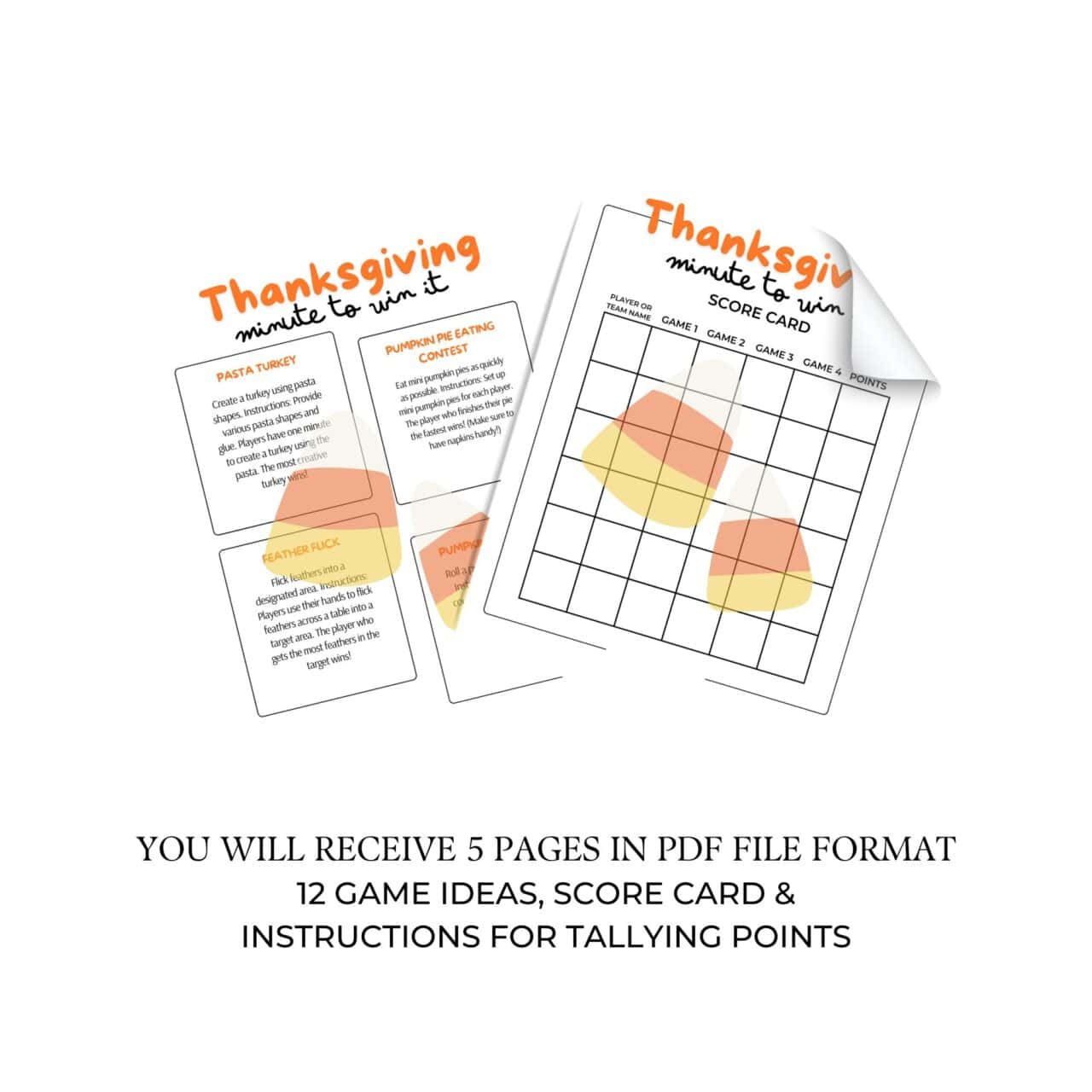 Thanksgiving Minute to Win It Challenges for Kids: Fun Games for Family ...