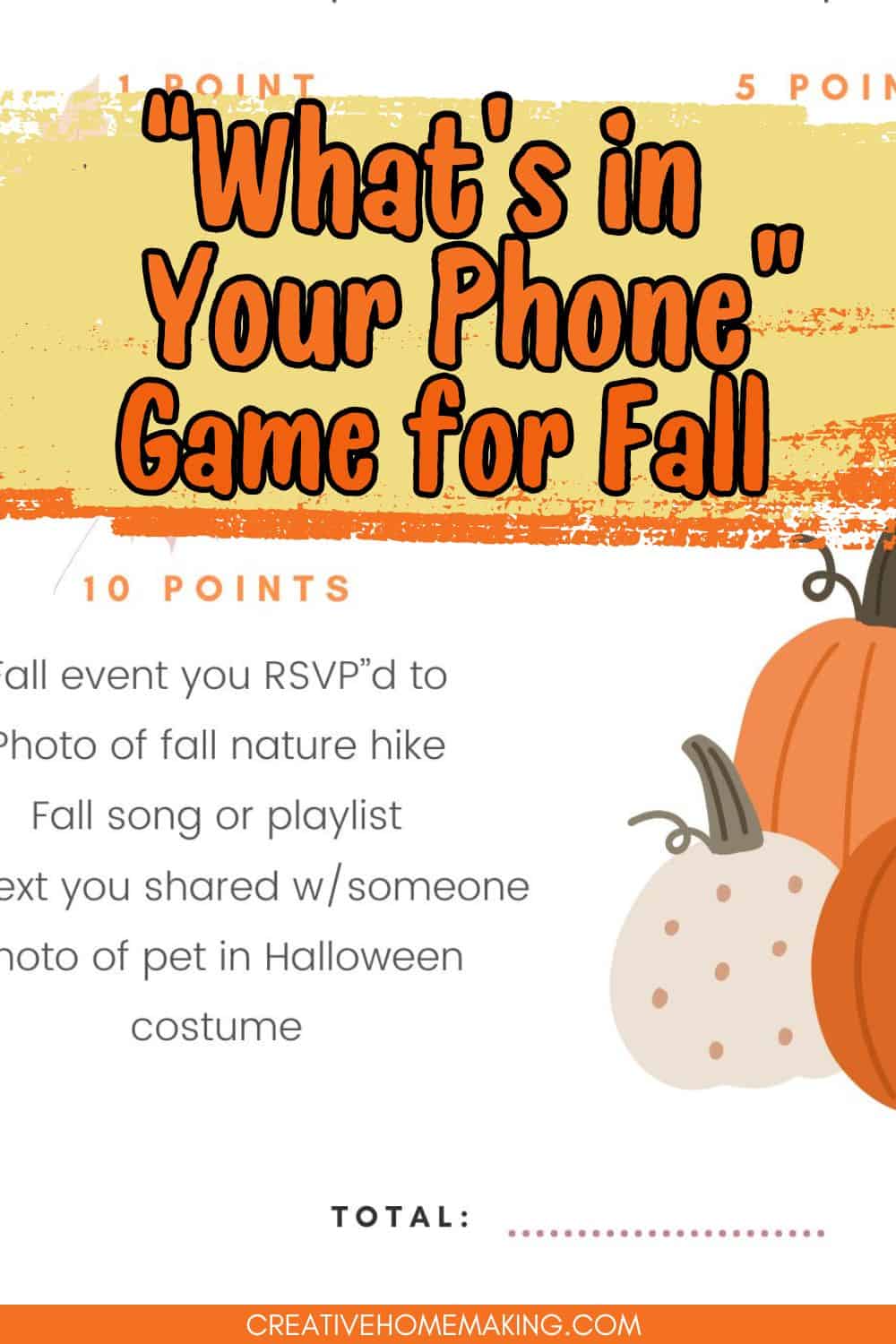 Fall What's in Your Phone Game: Fun Ideas to Play with Friends ...
