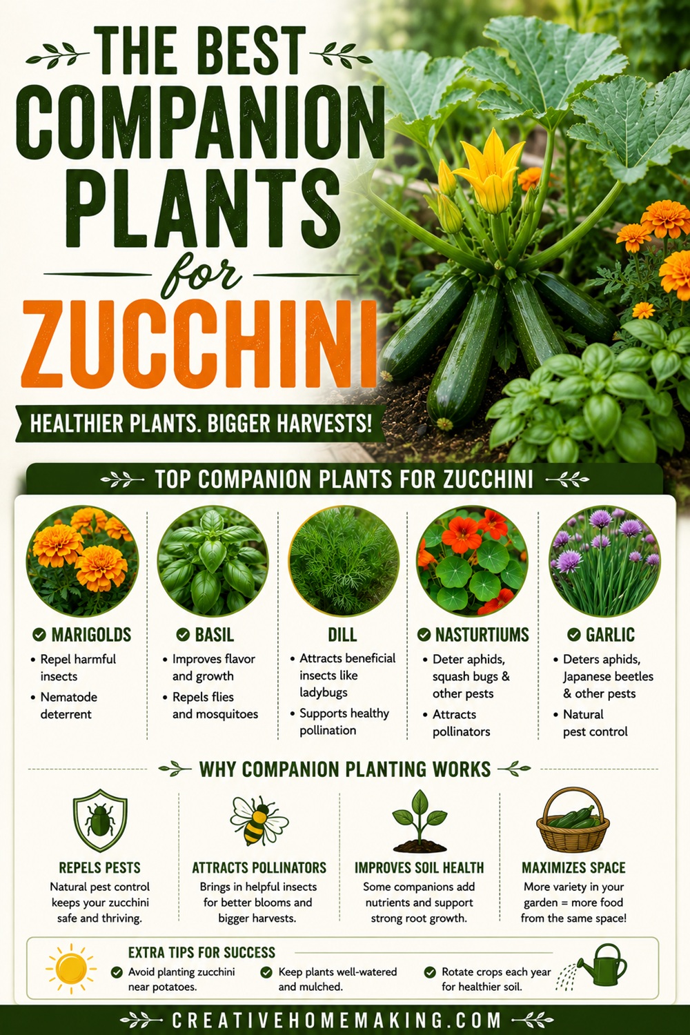 Plant These Next to Zucchini for a Better Harvest - Creative Homemaking