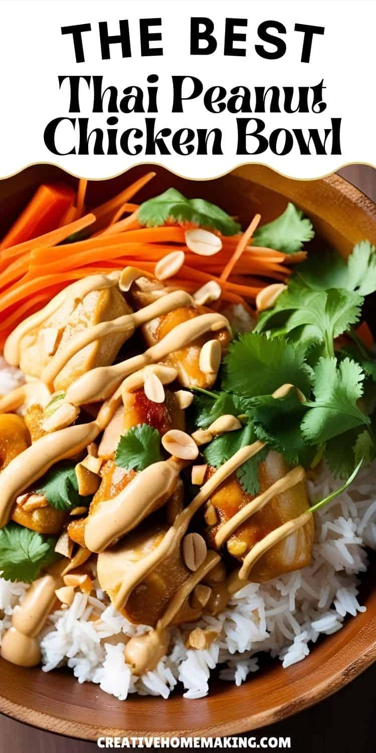 Thai Peanut Chicken Bowl Easy Recipe for Busy Weeknights - Creative ...