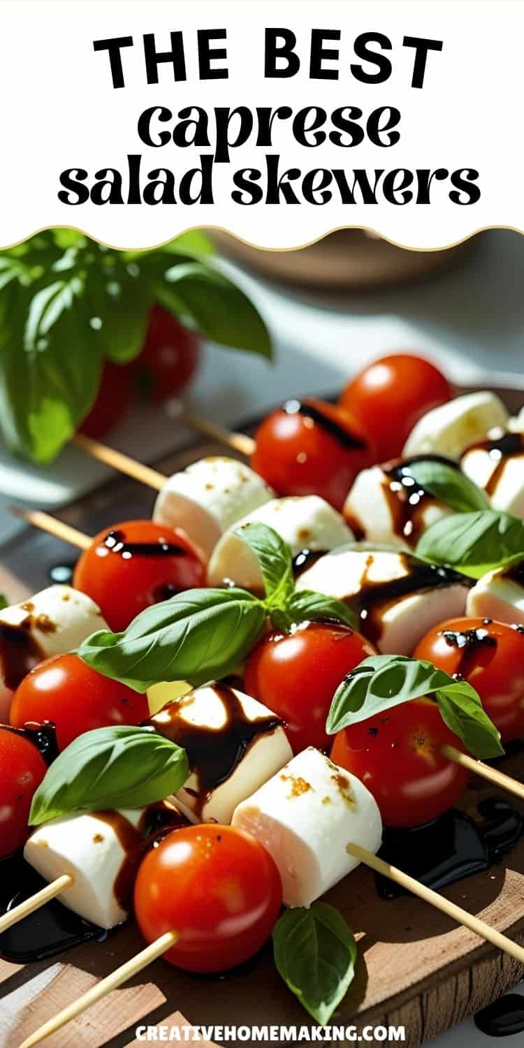 Caprese Salad Skewers Easy and Delicious Summer Party Appetizers ...