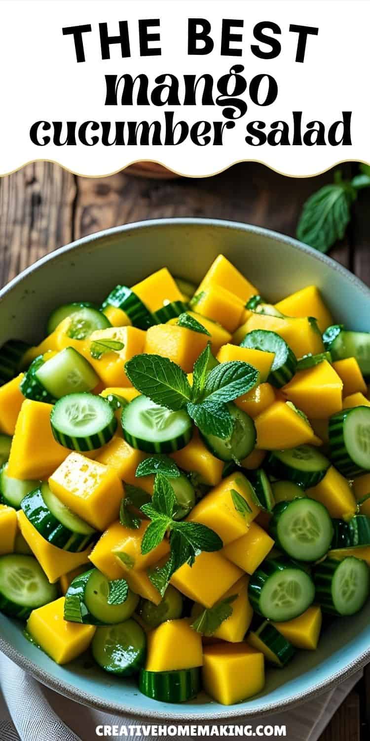 Mango Cucumber Salad Refreshing Recipe for Hot Summer Days - Creative Homemaking