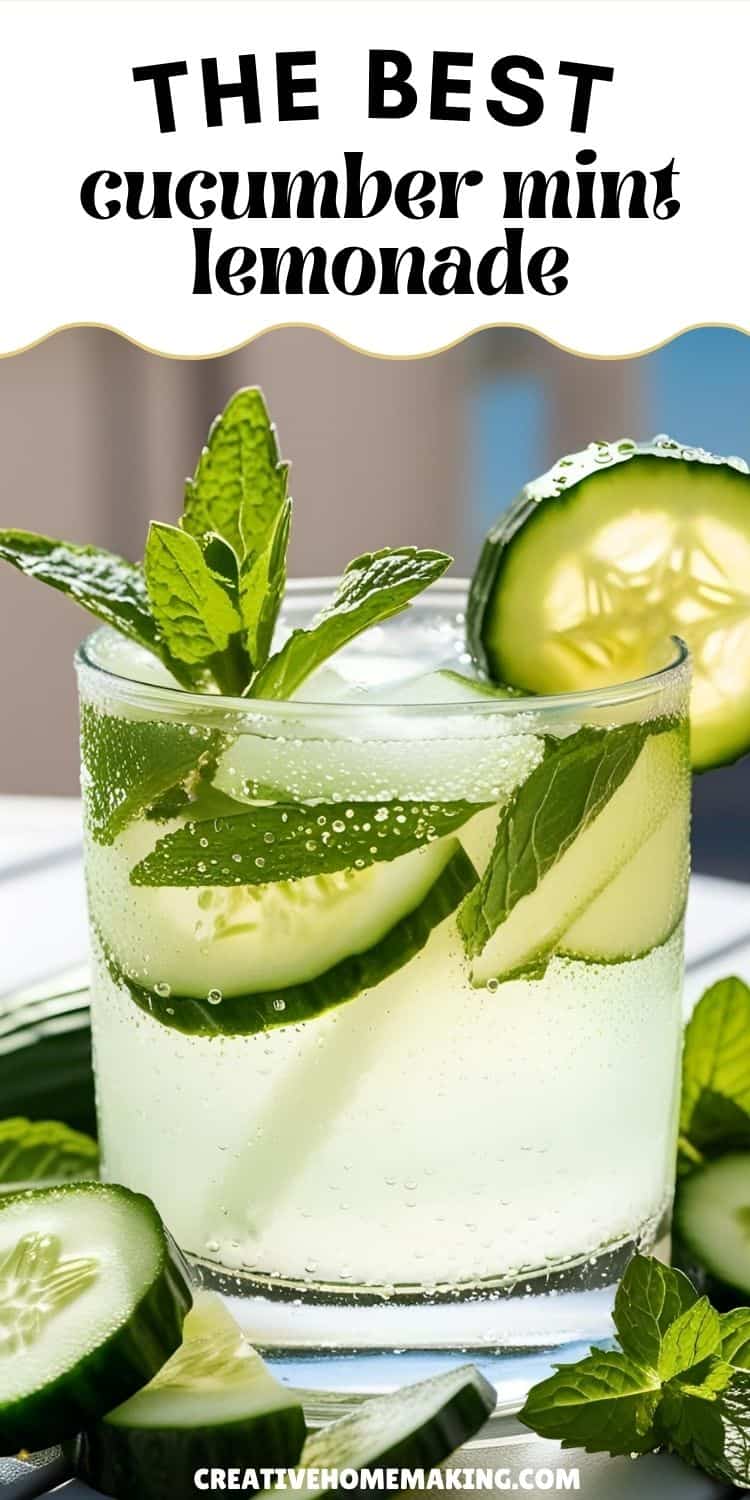 Cucumber Mint Lemonade Refreshing Summer Drink Recipe - Creative Homemaking