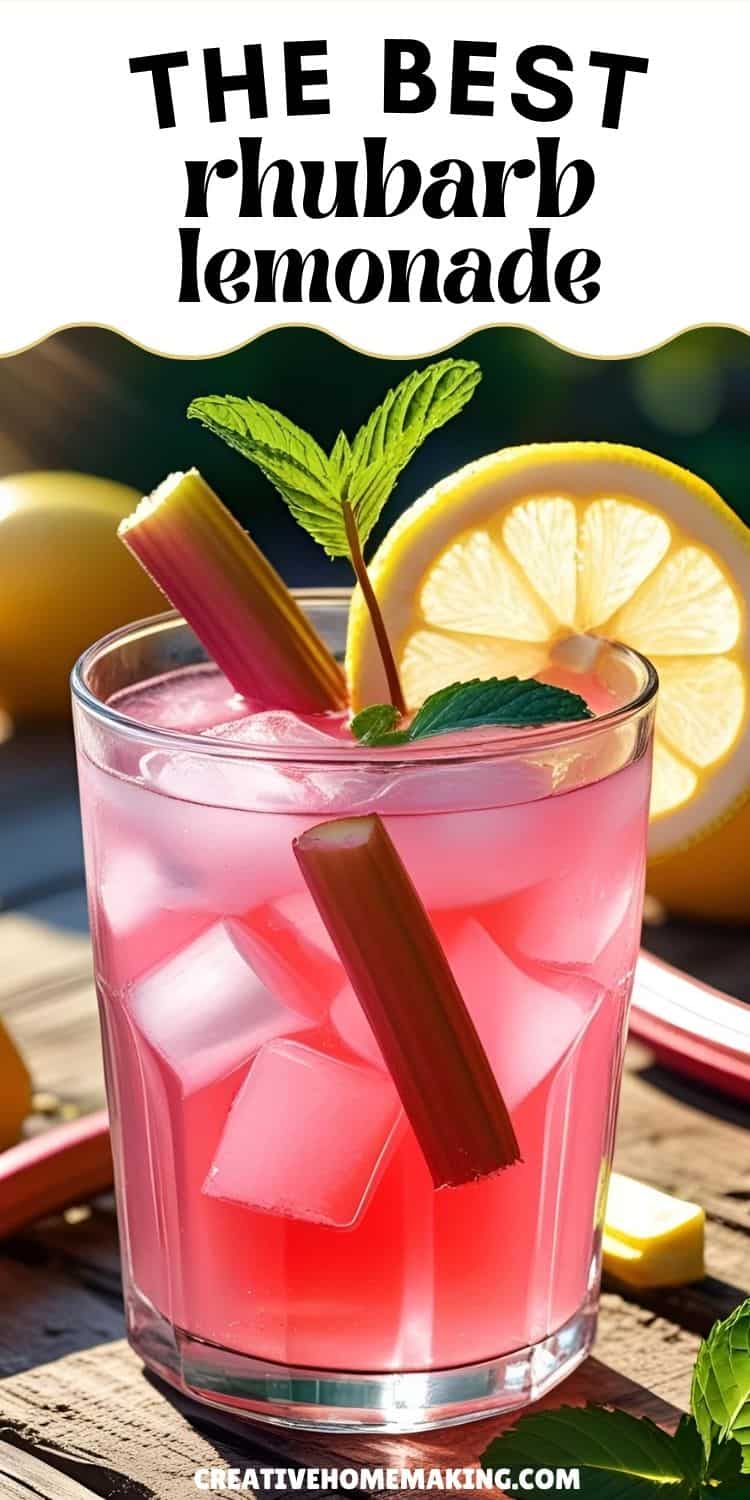 Rhubarb Lemonade Refreshers Perfect for Summer Sipping - Creative ...