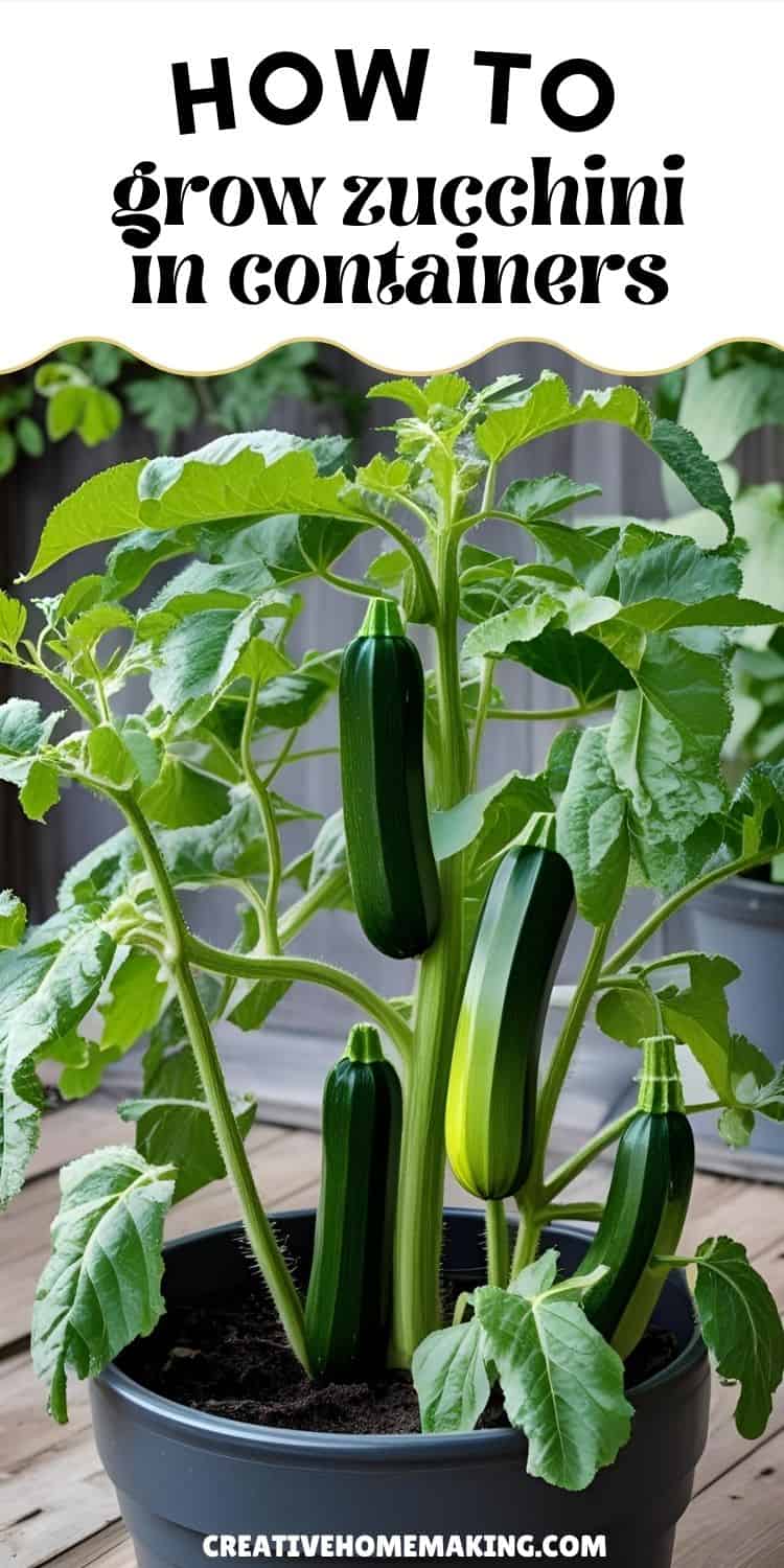 How to Grow Zucchini in Containers Easily at Home - Creative Homemaking
