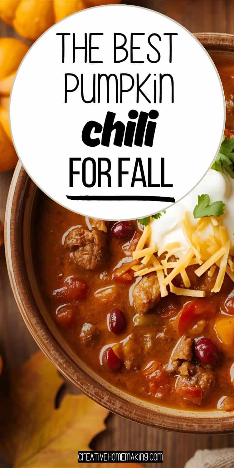 Cozy Fall Pumpkin Chili Recipe - Creative Homemaking