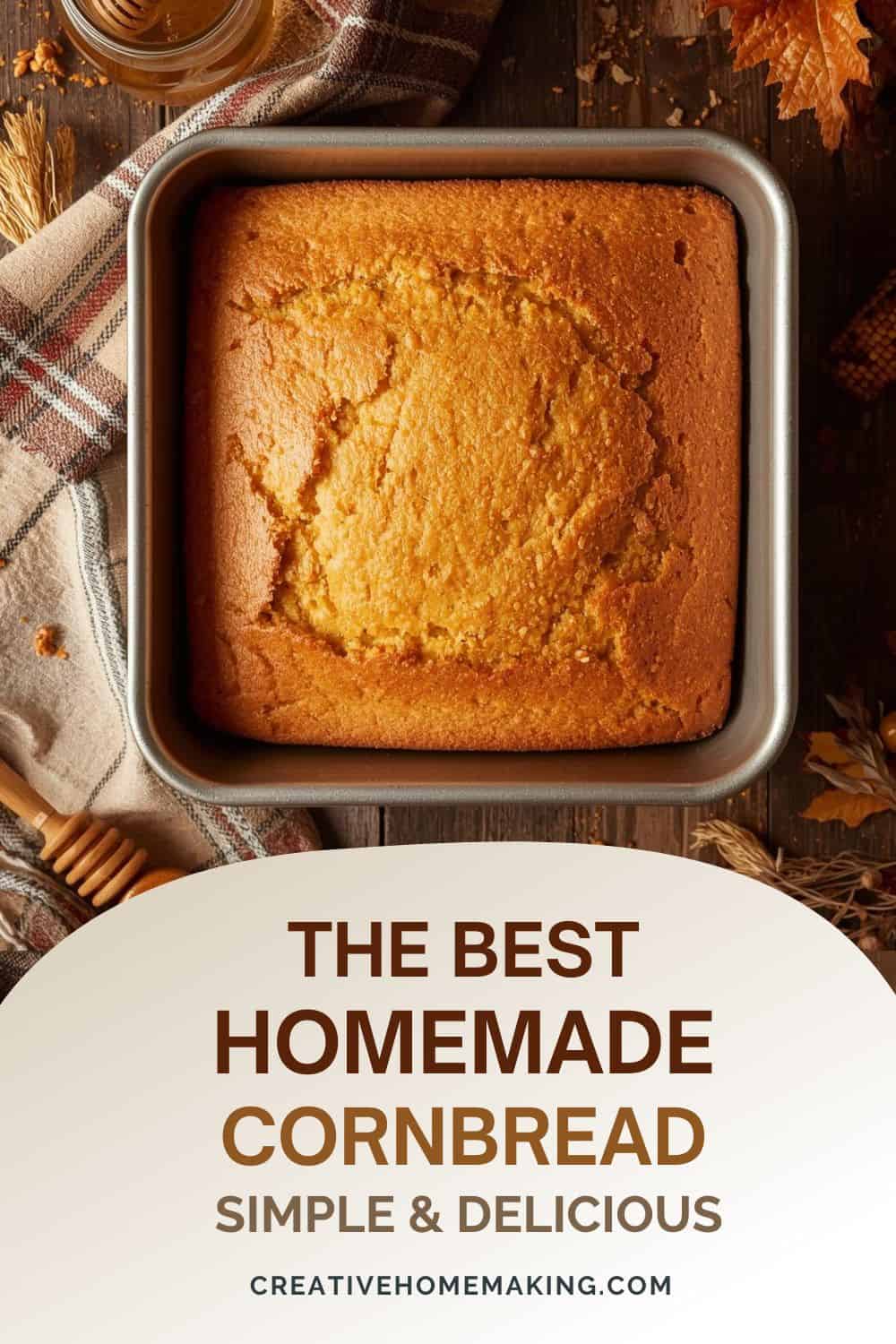 Easy Homemade Cornbread from Scratch - Creative Homemaking